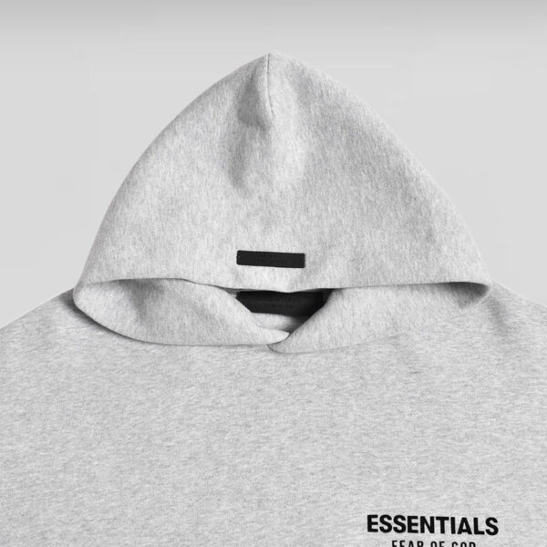 Fear of God Essentials Fleece Hoodie FW24 Light Heather Gray – Clux